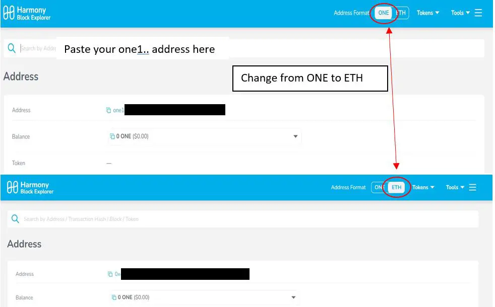 Guide – How to send ONE from Metamask to Harmony ONE wallet or CEX which only show ONE address ...